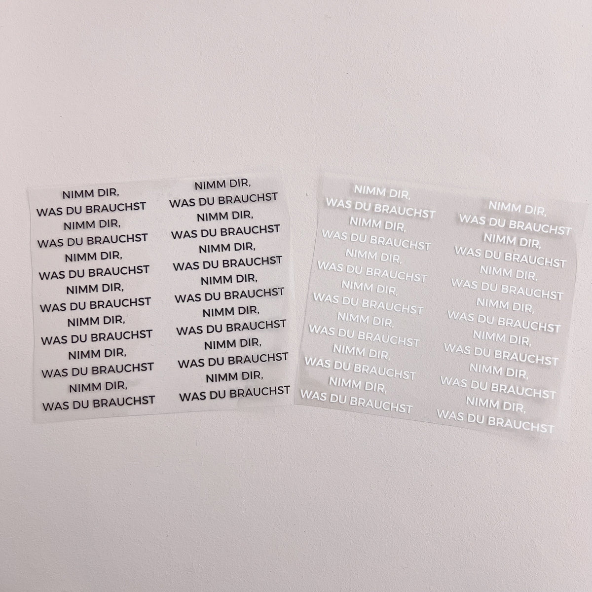 Rub-on Sticker „Nimm dir, was du brauchst 2“, randlos, glänzend & leic | Shelby Home - lass Dich ...